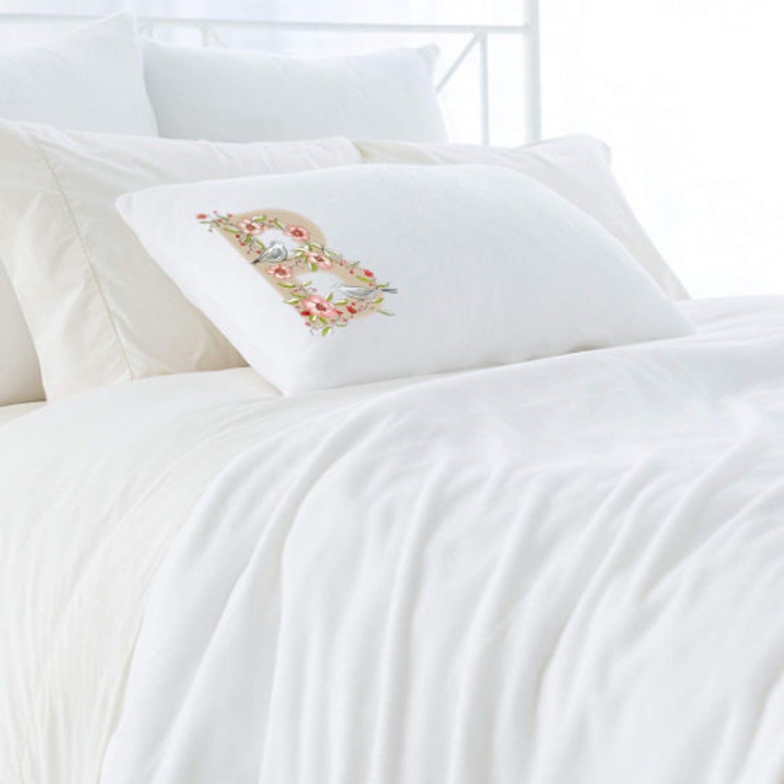 Romantic Alphabet,flowers and Birds Alphabet Png,handmade Letters ...