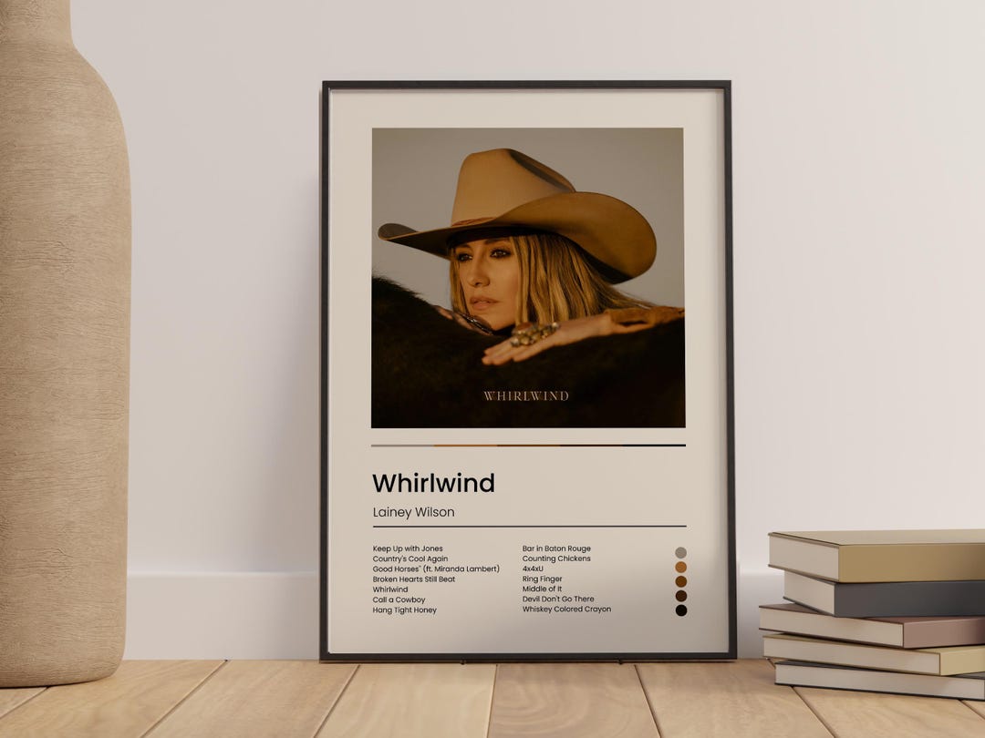 Lainey Wilson whirlwind Album Art Poster Print digital Wall Art ...