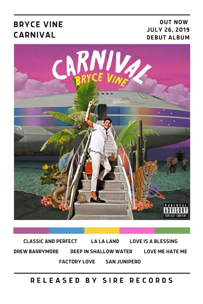 Bryce Vine Carnival- Album Cover Poster- Digital Download - Etsy