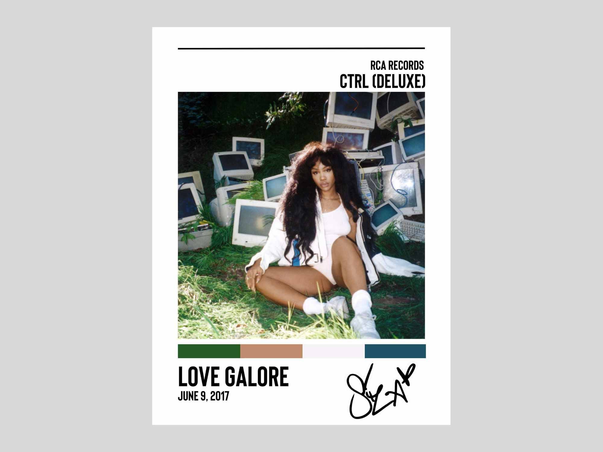 SZA CTRL Deluxe- Love Galore Album Cover Poster- Digital Download - Etsy