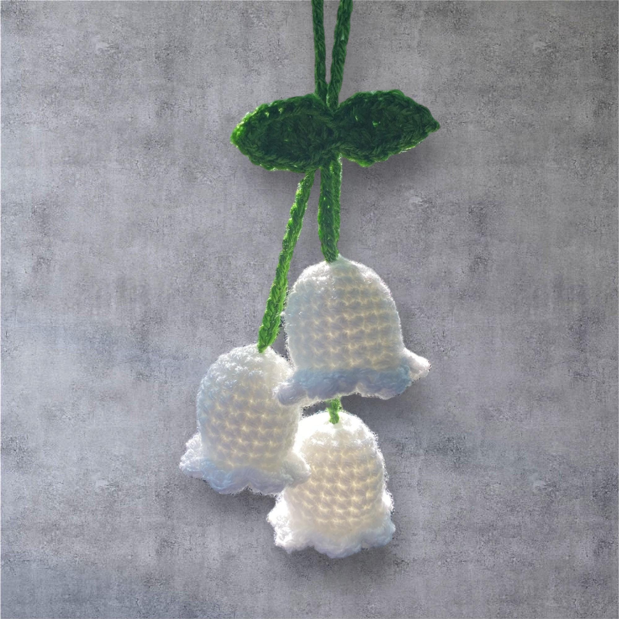 Lilly of the Valley Car Rearview Mirror Hanging Charm Crochet Pattern ...