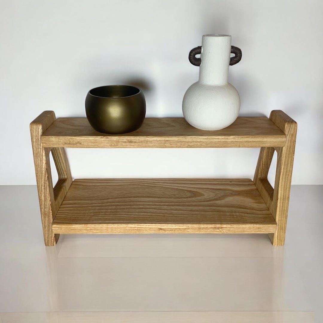 Rustic Wood Stand Kitchen Riser Coffee Bar Plant Stand Bathroom ...