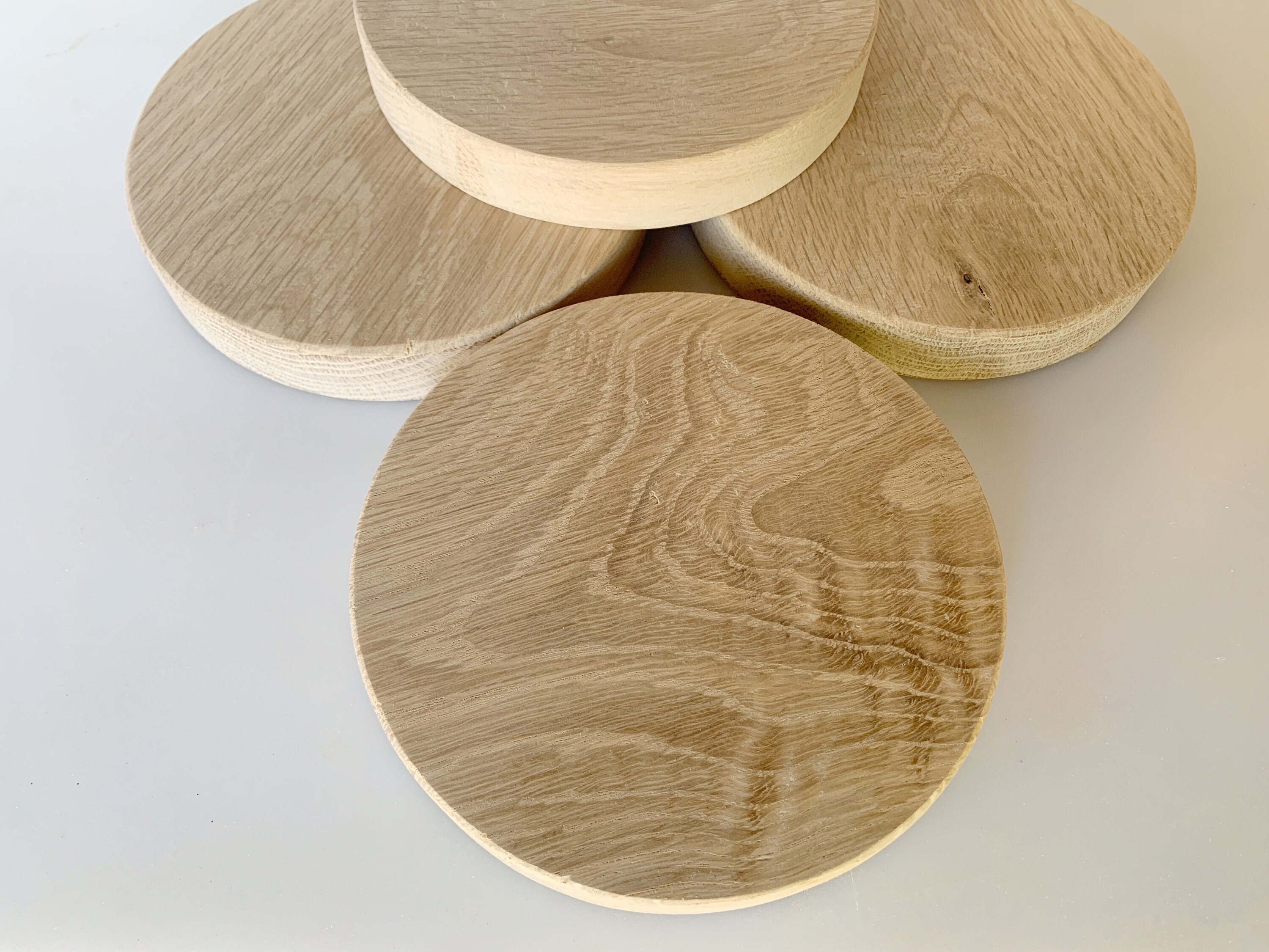 Unfinished White Oak Wood Craft Circles/ Round DIY Projects/ - Etsy