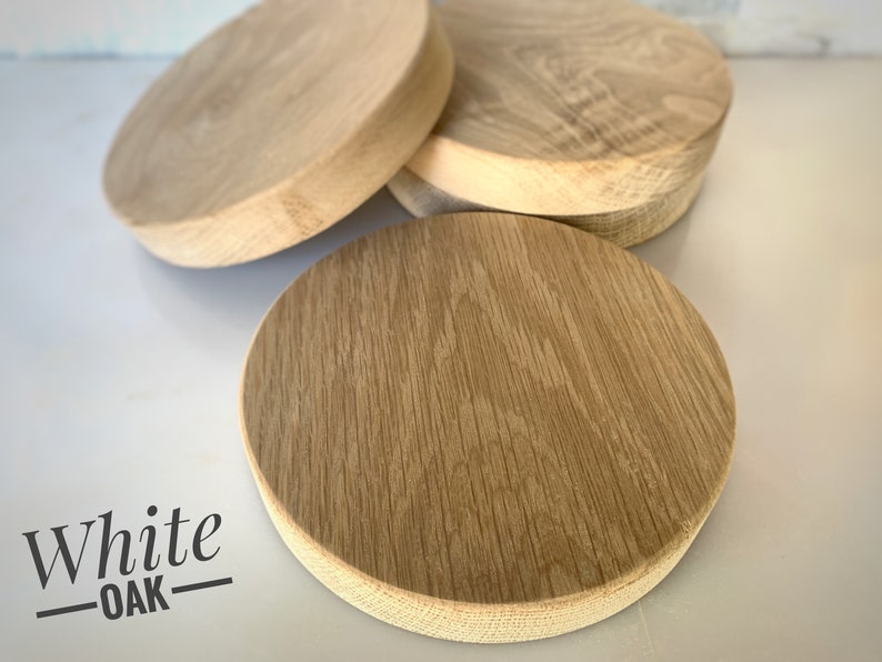 Unfinished White Oak Wood Craft Circles/ Round DIY Projects/ - Etsy