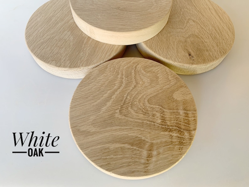 Unfinished White Oak Wood Craft Circles/ Round DIY Projects/ - Etsy