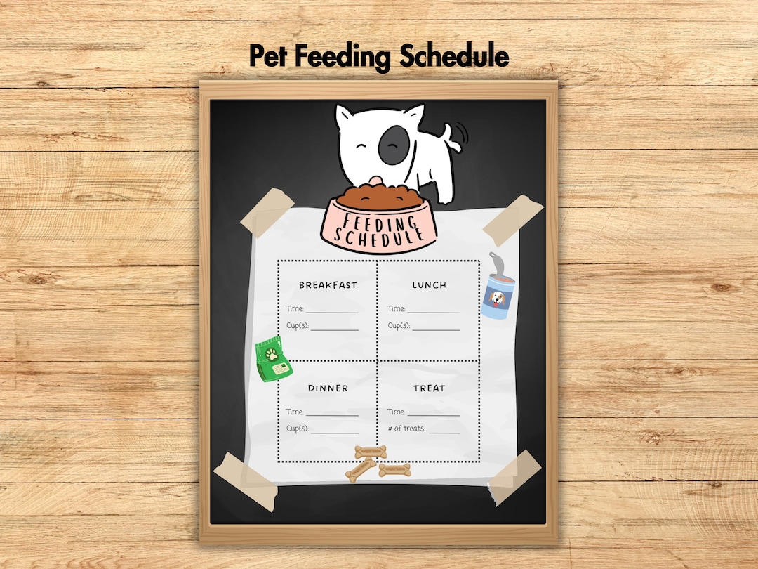 Pet Feeding Schedule, Dog Report Card, Puppy Report Card, Dog Walk ...