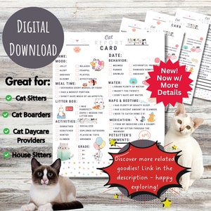 Dog & Cat Report Card Bundle: Pet Sitter Forms (digital Download) - Etsy