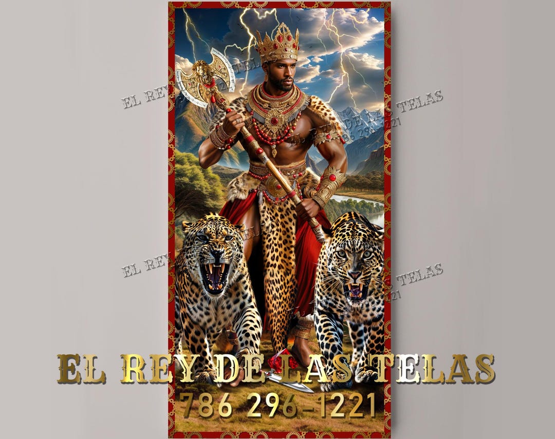 Shango Throne Panels / Decorative Tapestry / Orishas / Yoruba Religion / Santeria / Sublimation ...