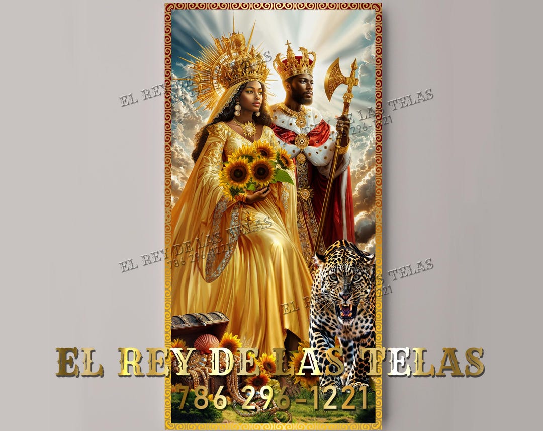 Panels for Oshun and Shango Throne/ Decorative Tapestry/ Orishas ...