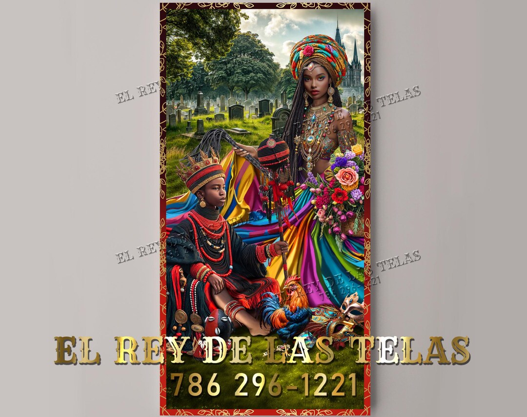 Throne Panels for Oya and Elegua / Decorative Tapestry / Orishas ...