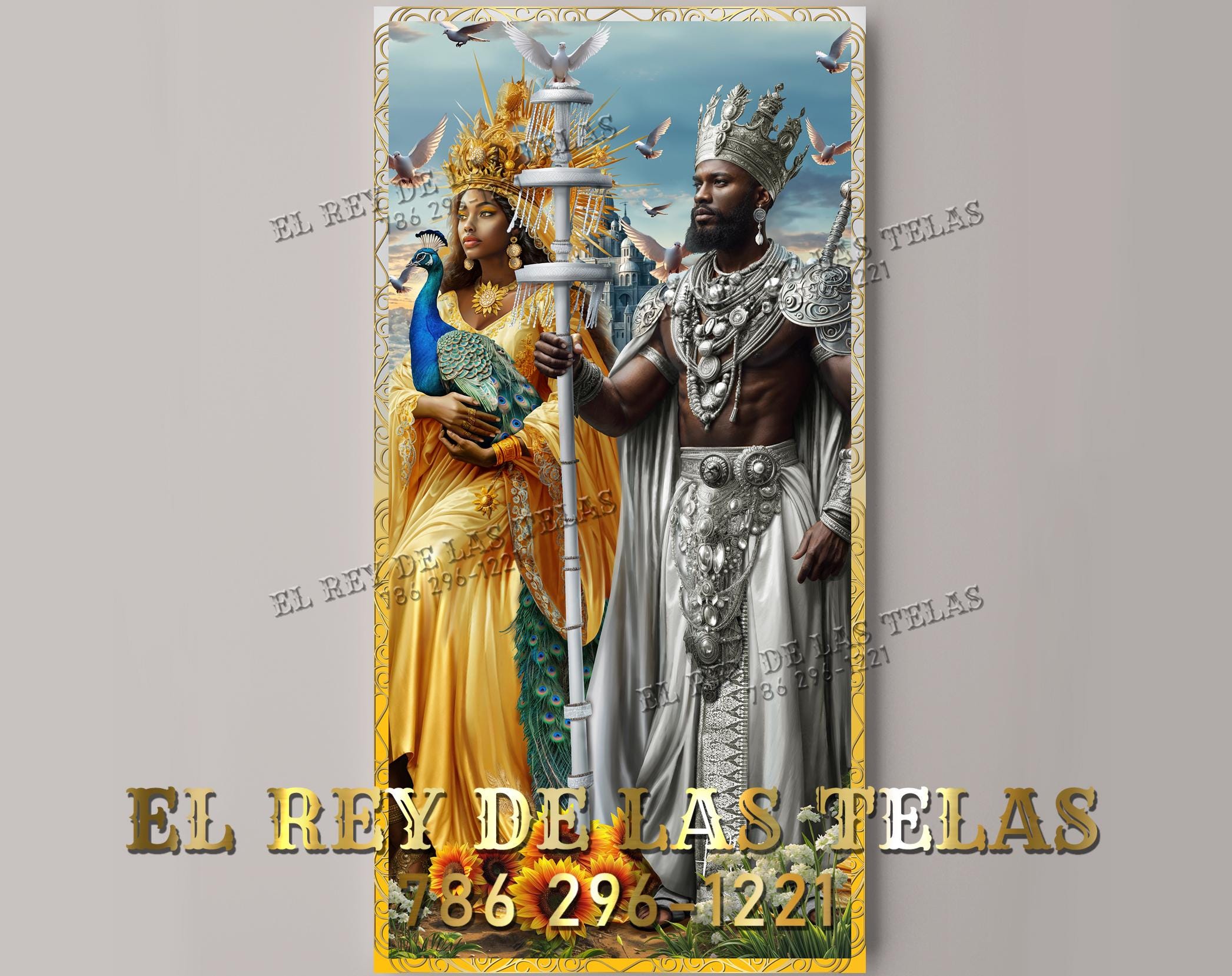 Panels for Oshun and Obatala Throne/ Decorative Tapestry/ Orishas ...