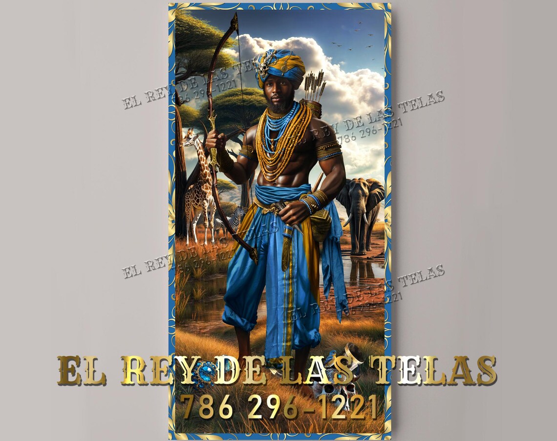 Ochosi Throne Panels / Decorative Tapestry / Orishas / Yoruba Religion ...