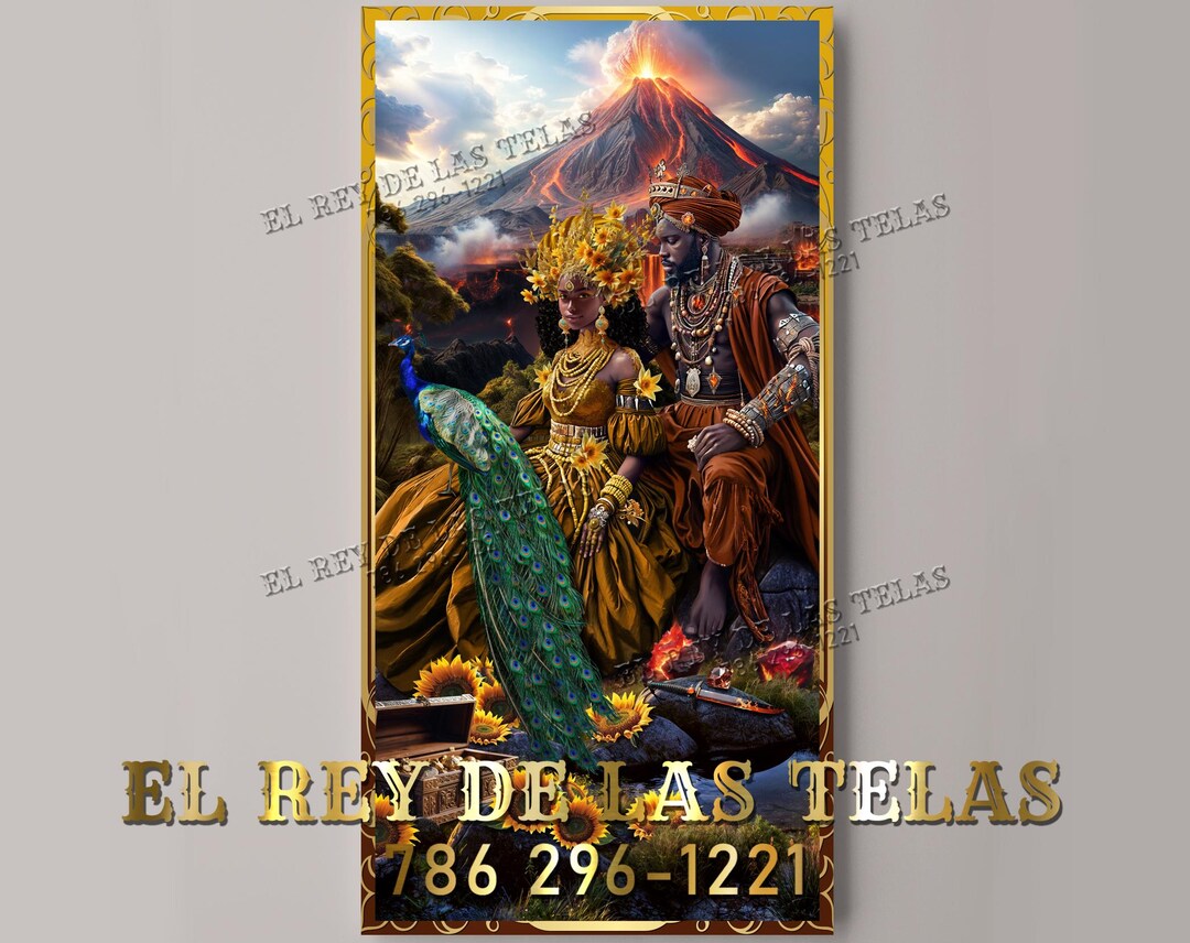 Panels for Aggayu and Oshun Throne/ Decorative Tapestry/ Orishas ...