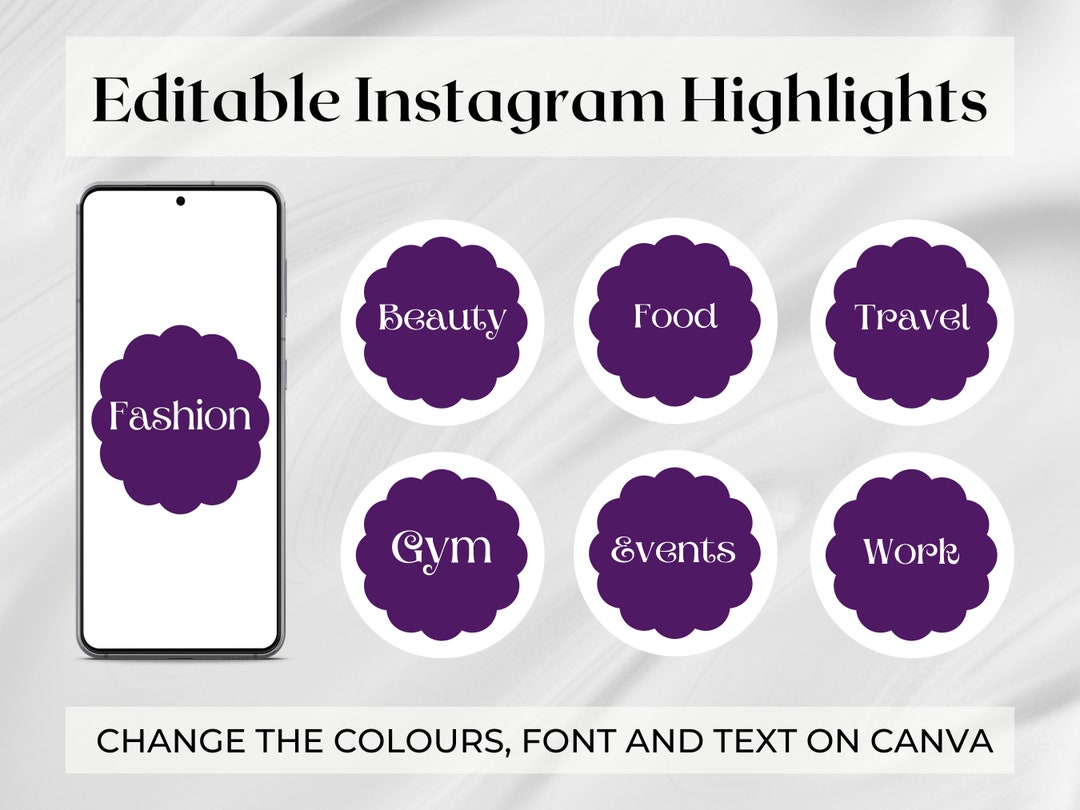 EDITABLE INSTAGRAM HIGHLIGHTS / Indigo Instagram Icons, Aesthetic ...