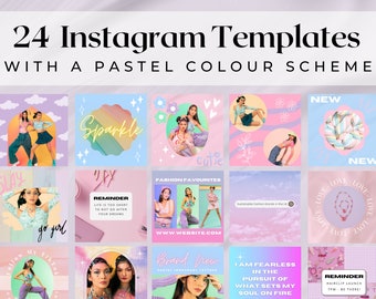 Pastel Instagram Template | Etsy
