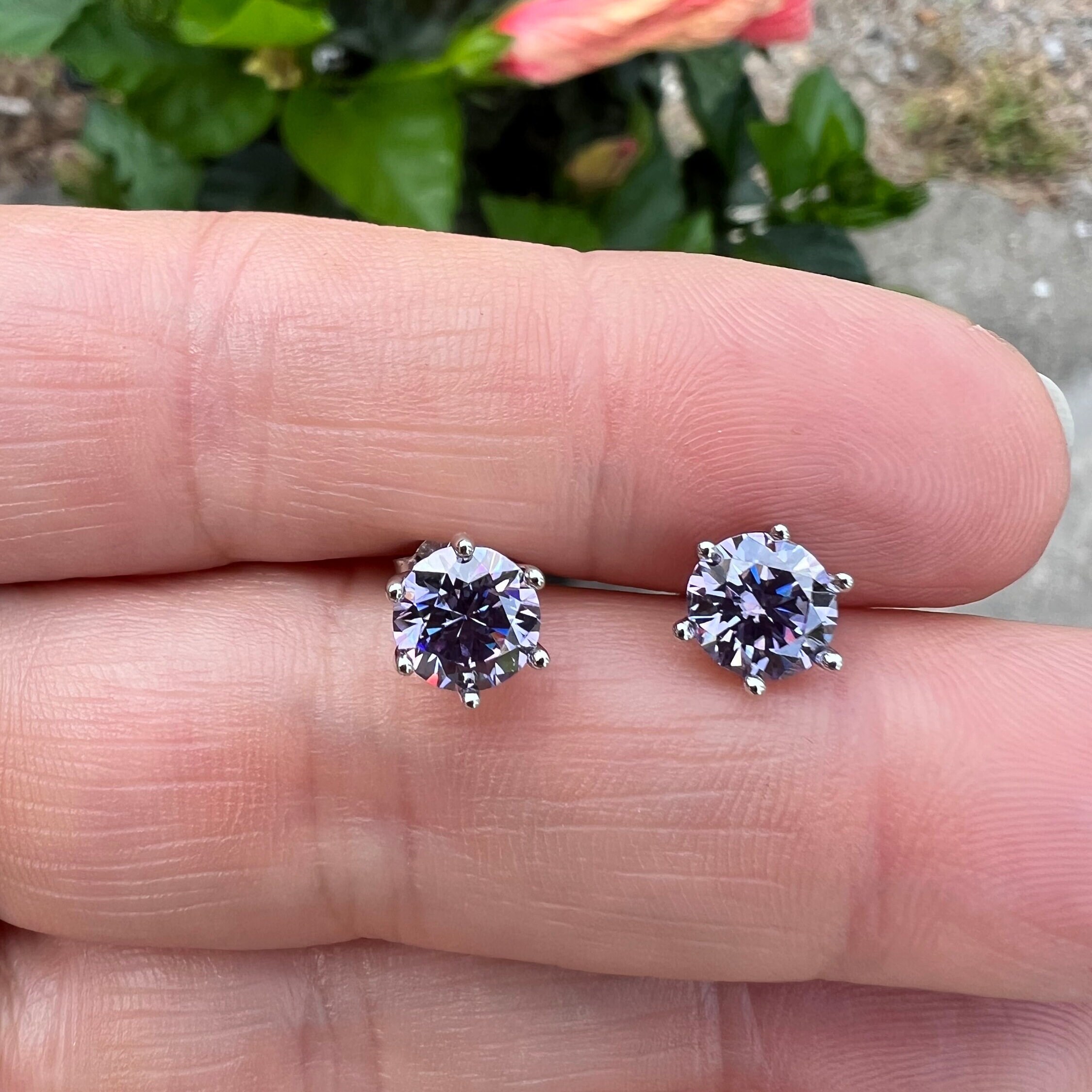 Certified Rare 2TCW Round Brilliant Fancy Lavender (light Violet ...