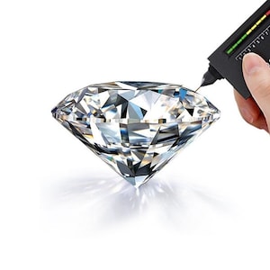 Certified Rare Round Brilliant Fancy Vivid Red Moissanite Three Stone ...