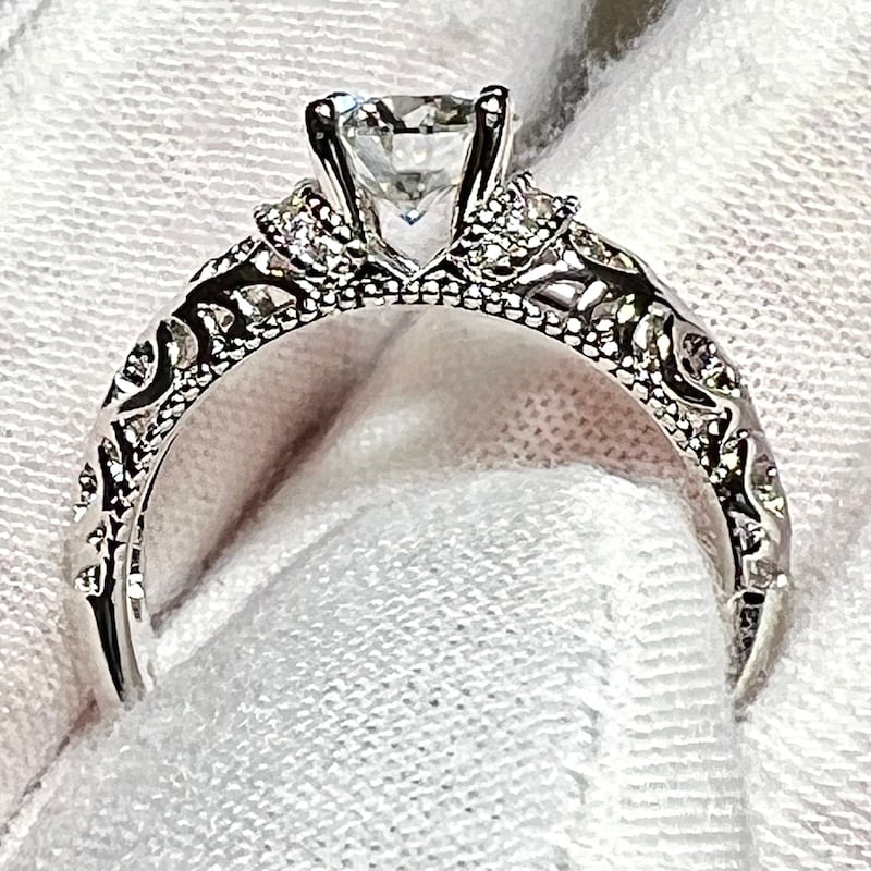 Filigree Engagement Ring - Etsy