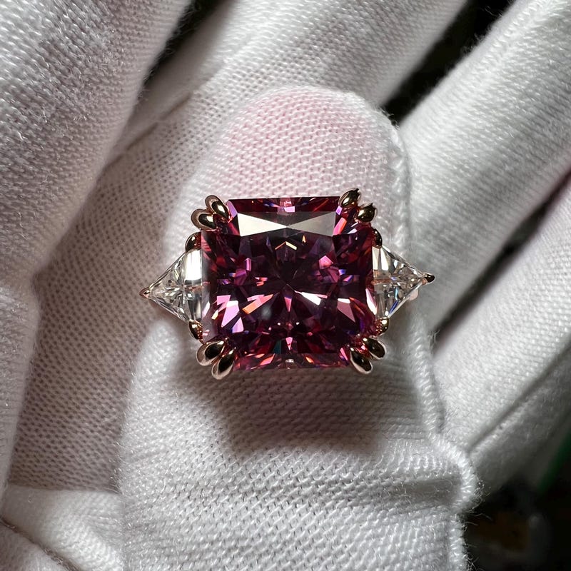 Pink Moissanite - Etsy