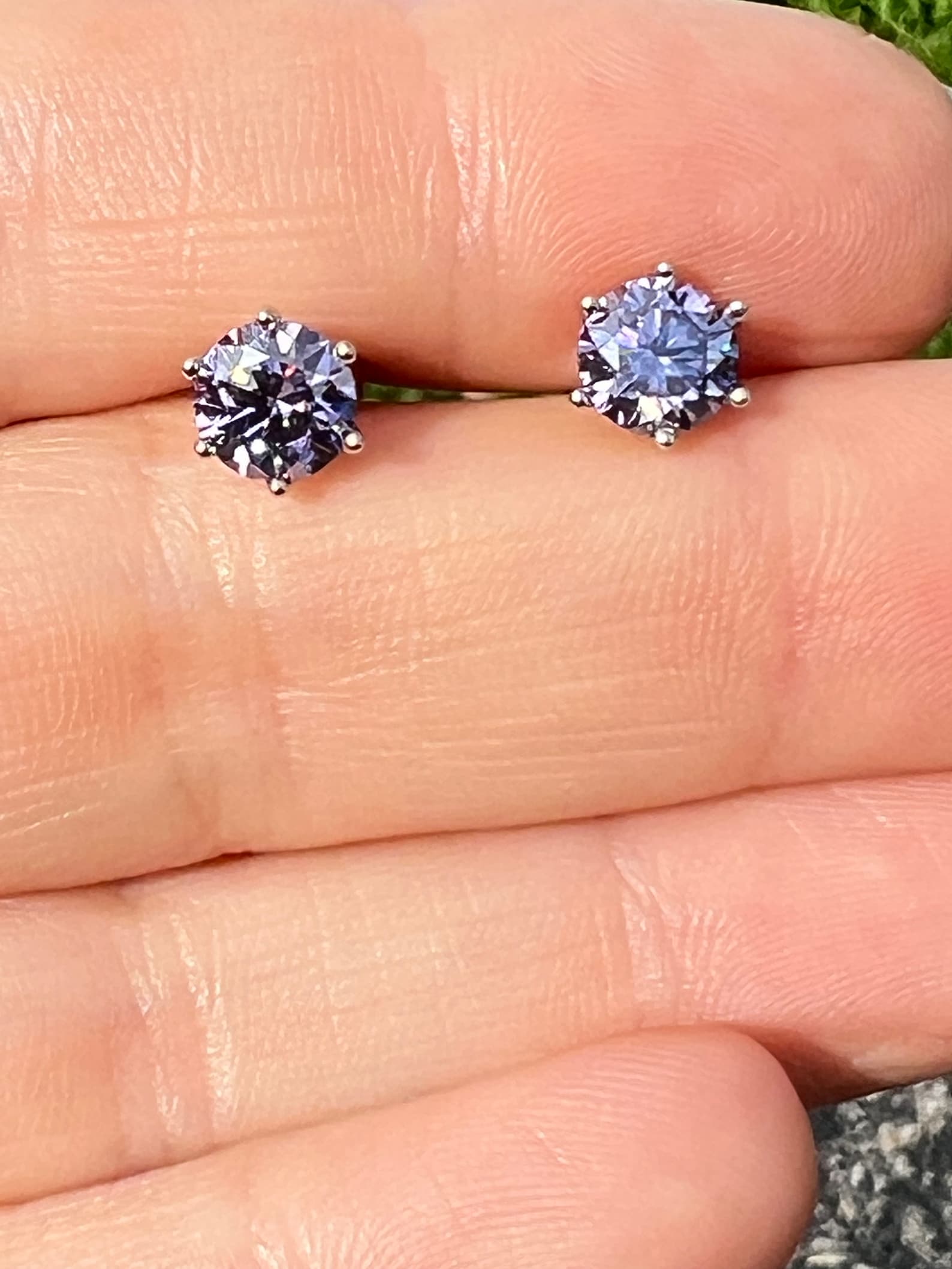 Certified Rare 2TCW Round Brilliant Fancy Lavender (light Violet ...