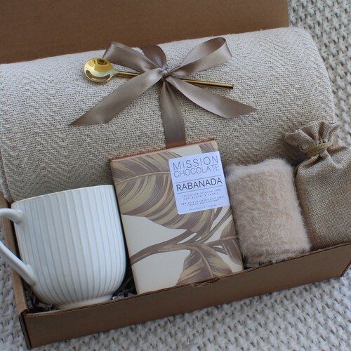 Sympathy Gift Basket Hygge Gift Box With Blanket Sending a - Etsy