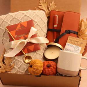 Fall Vibes Hygge Gift Set Hello Fall Care Package, Fall Gift Basket for ...