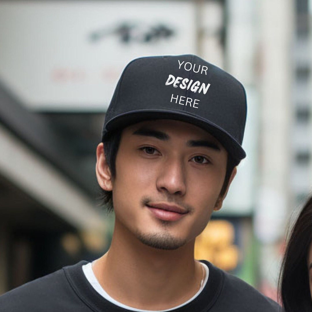 Couple Cap Hat Mockup Couple Matching Shirts Black White Gildan 18000 ...