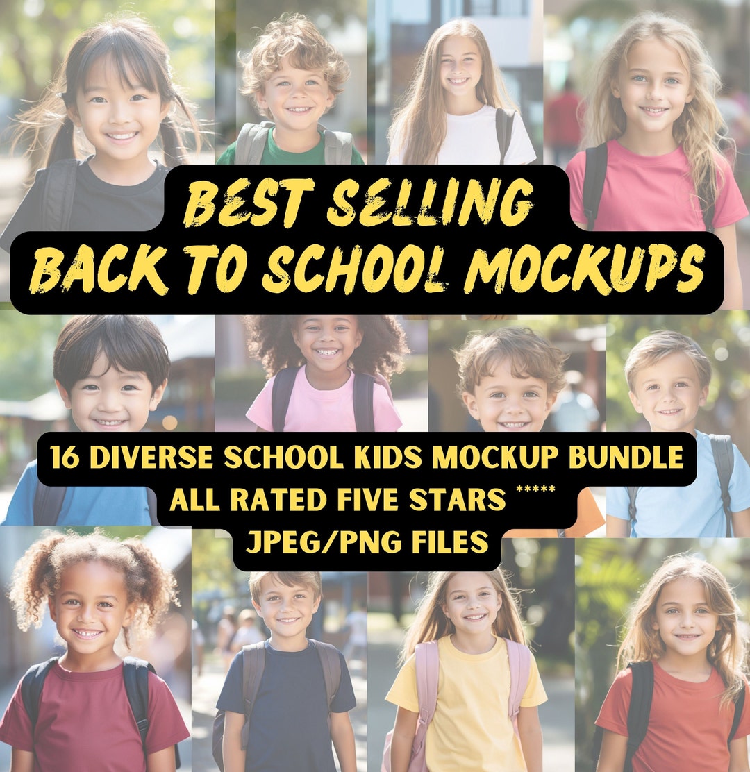 Kids Gildan 5000B Best Selling Mockup Bundles | 16 Five Stars Rated ...