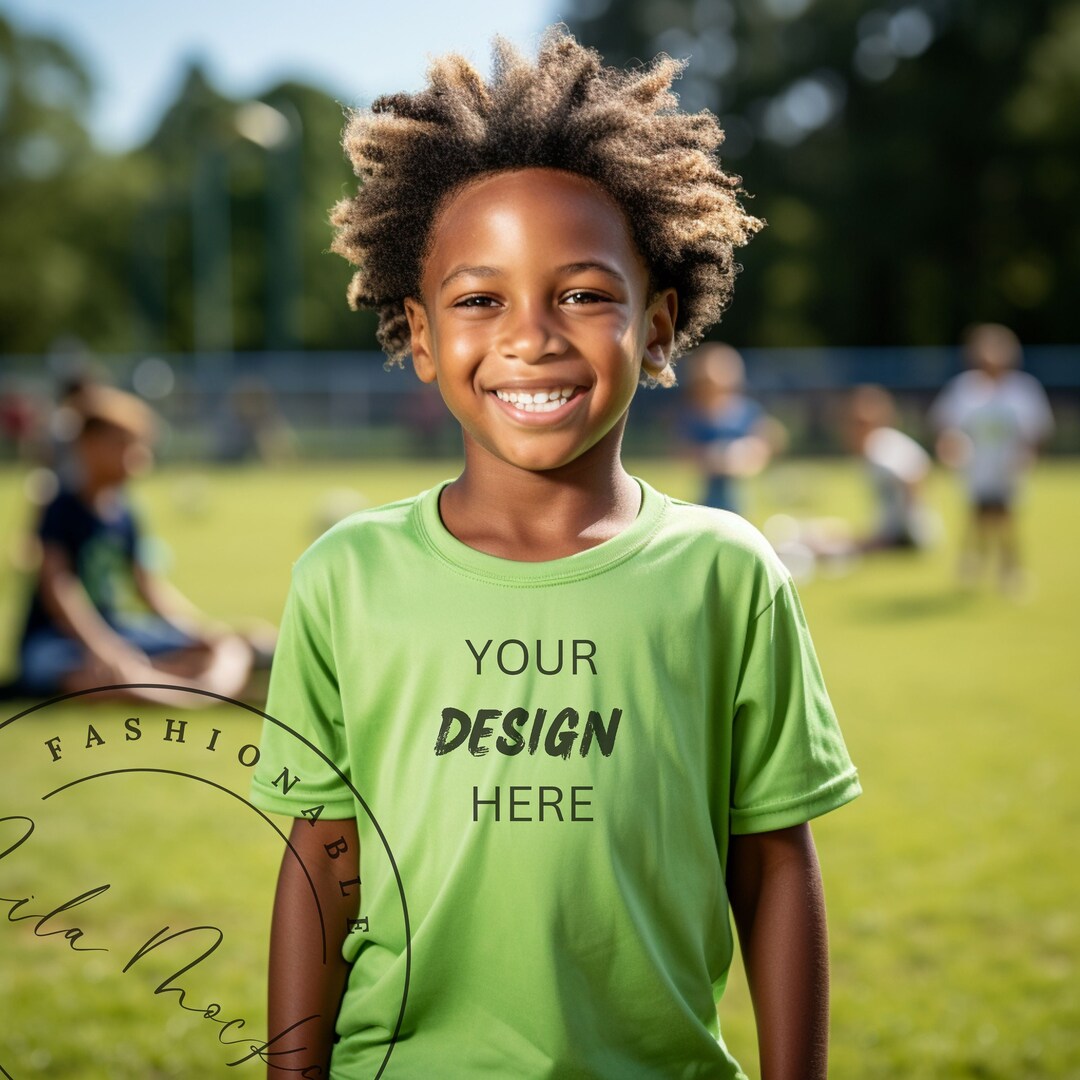 Kids T-shirt Mockup Neon Green Delta 11736 Mockup Back to School Mockup ...