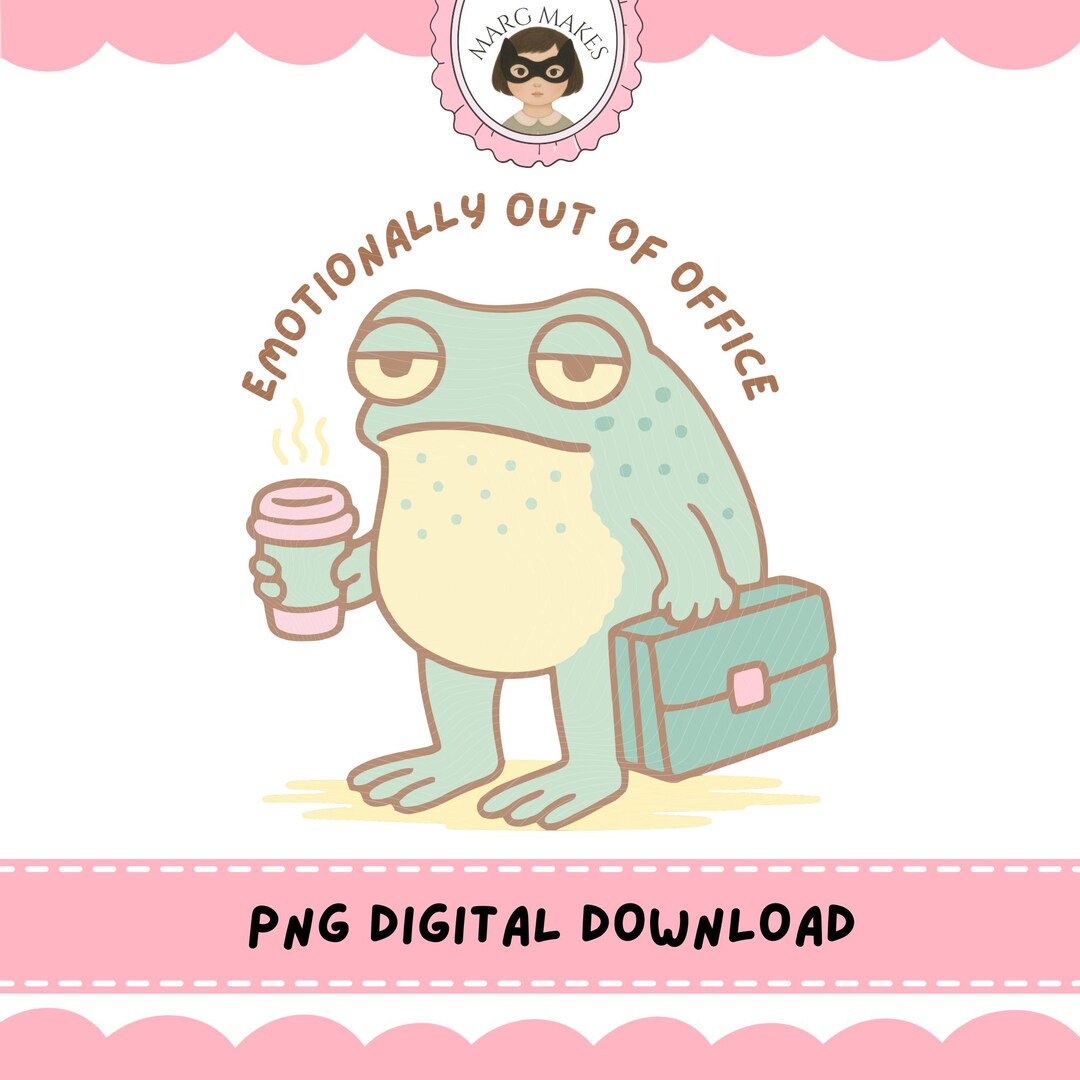 Emotional Frog PNG Digital Design for Stickers Sublimation Tshirts Mugs ...
