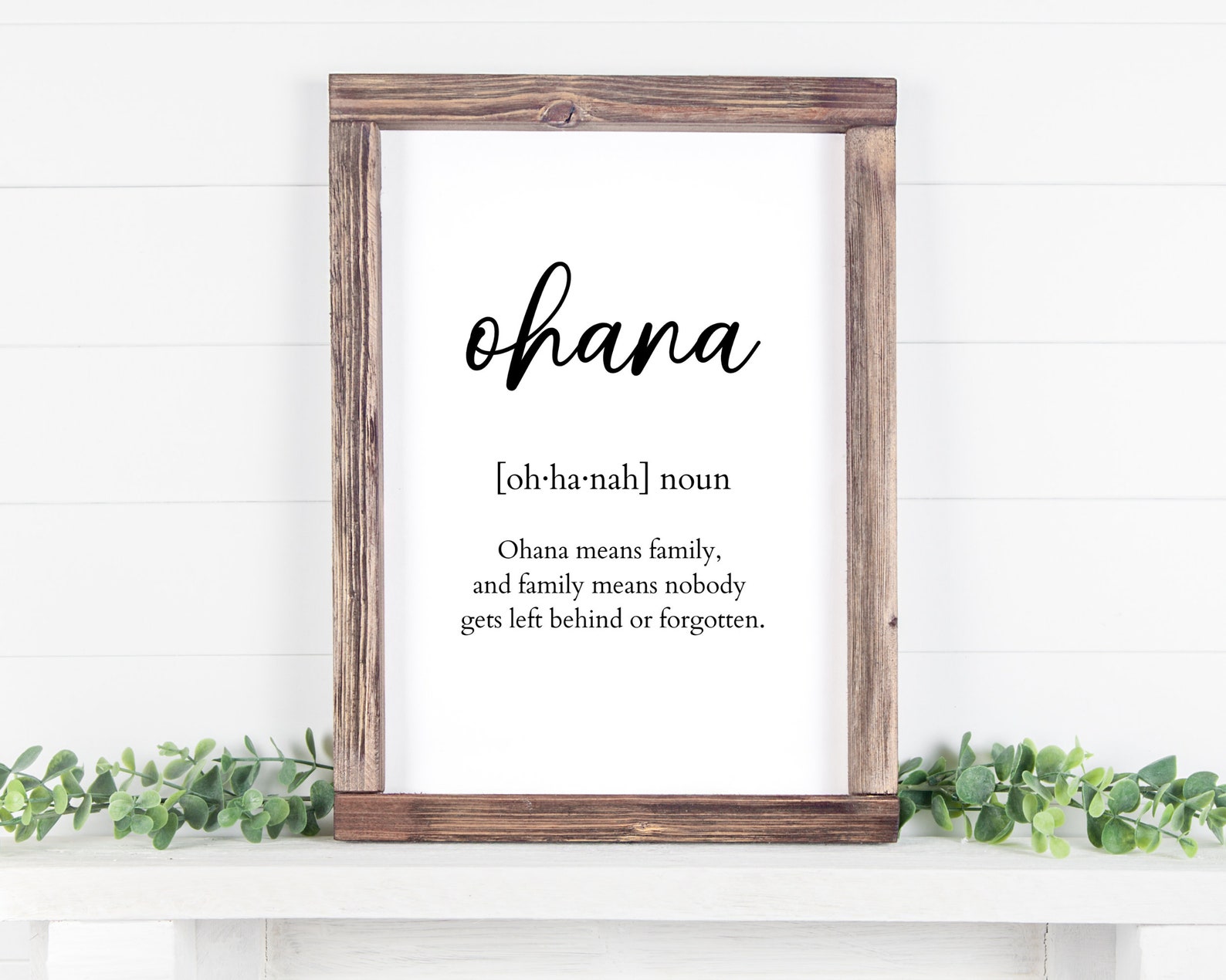 Ohana Definition Print, Ohana Quote, Printable Wall Art, Minimalist ...