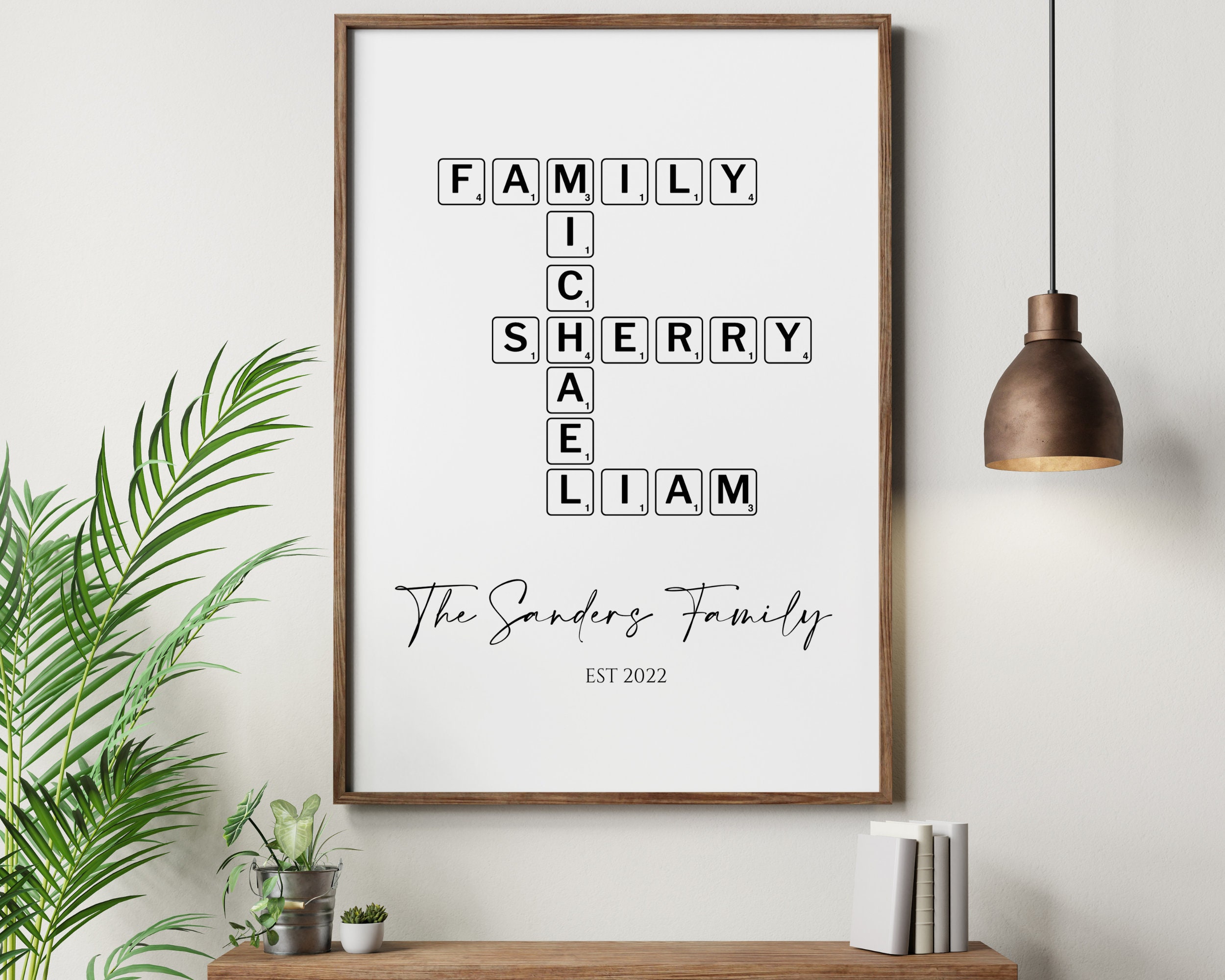 Personalized Scrabble Family Names Print, Family Print, Printable Last ...