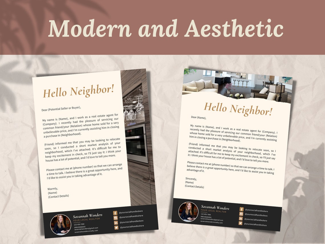 Real Estate Recommendation Letter Real Estate Referral - Etsy