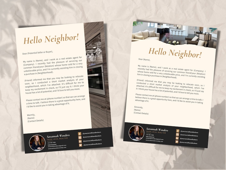 Real Estate Recommendation Letter Real Estate Referral - Etsy