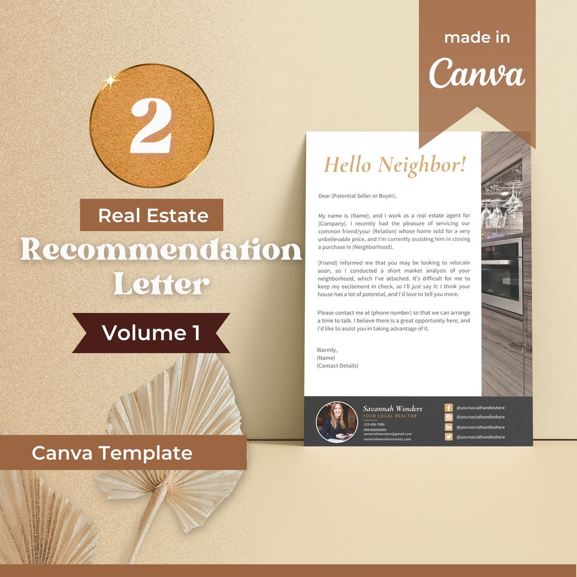 Real Estate Recommendation Letter Real Estate Referral Letter Real ...