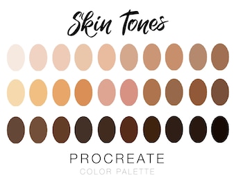 Skin Tones Procreate Color Palette - Etsy