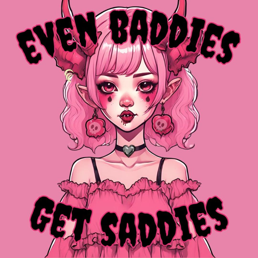 Even Baddies Get Saddies Spooky Halloween Sticker - Etsy