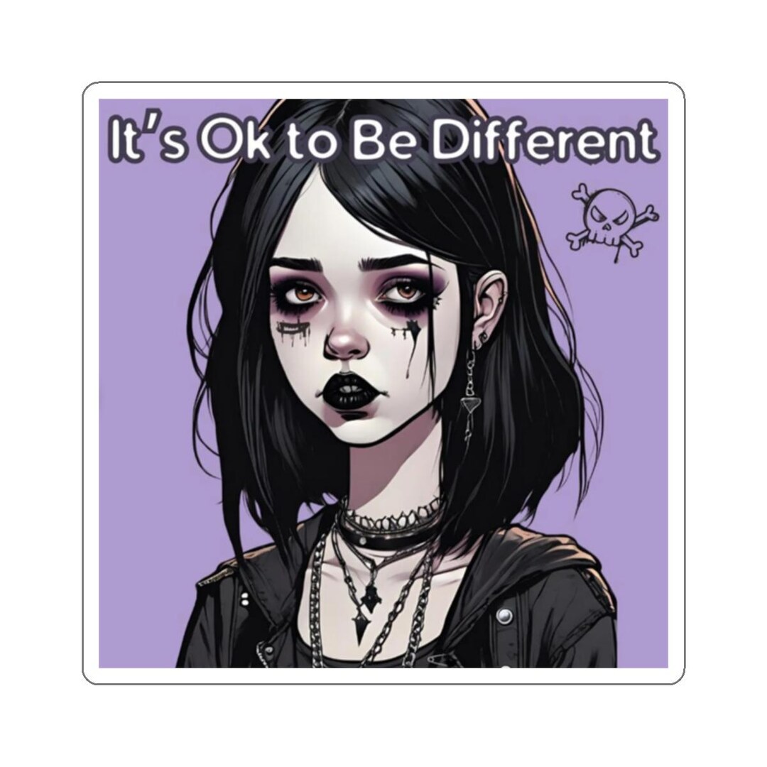 Goth Girl It's Ok to Be Different Affirmation | Purple Black Spooky ...