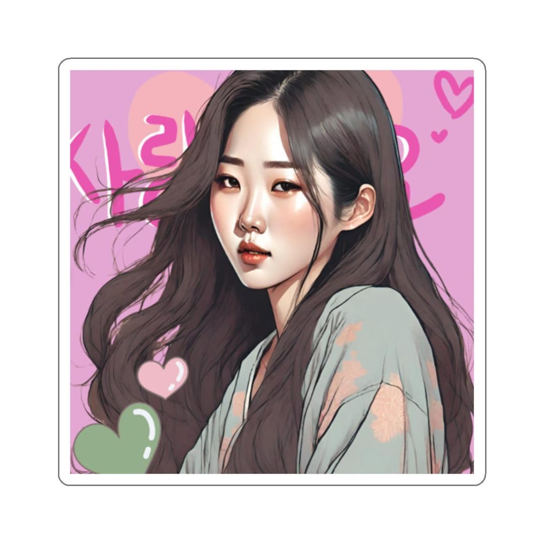 Asian American Girl Self-love Kiss-cut Stickers, Korean Sticker Women ...