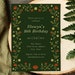 Forest Green Birthday Invitation Template, Sage Rose Vines Greenery ...