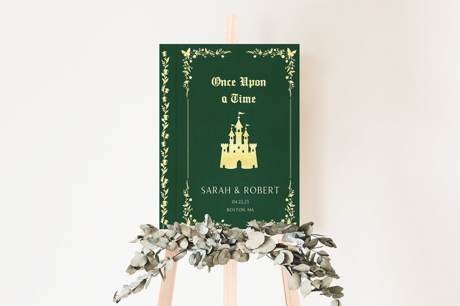 Emerald Fairytale Welcome Sign Template, 18x24 Book, Enchanted Forest ...