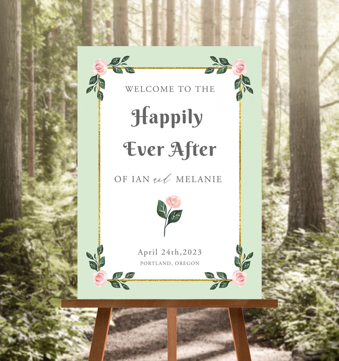 Cottagecore Welcome Sign Template 18x24 Garden Wedding - Etsy