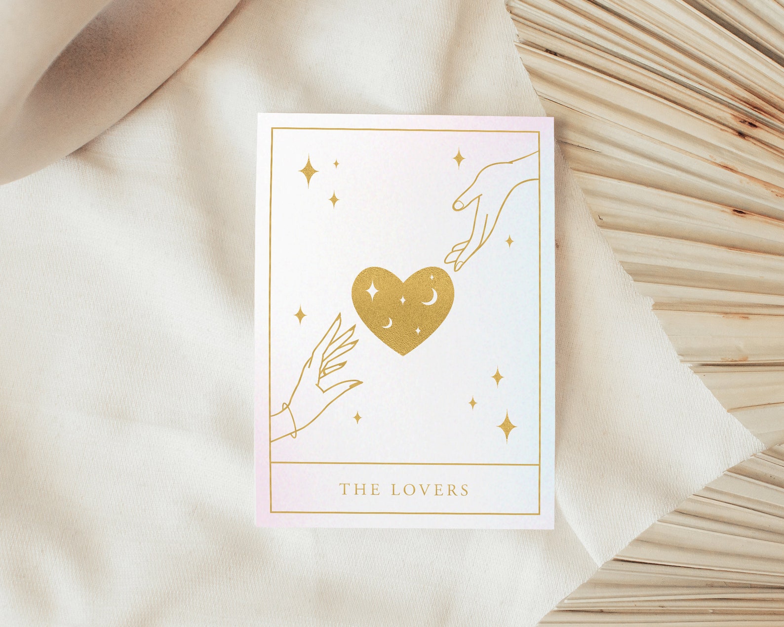 Tarot Wedding Invitation Suite Template, Pearlescent Mystical Pastel ...