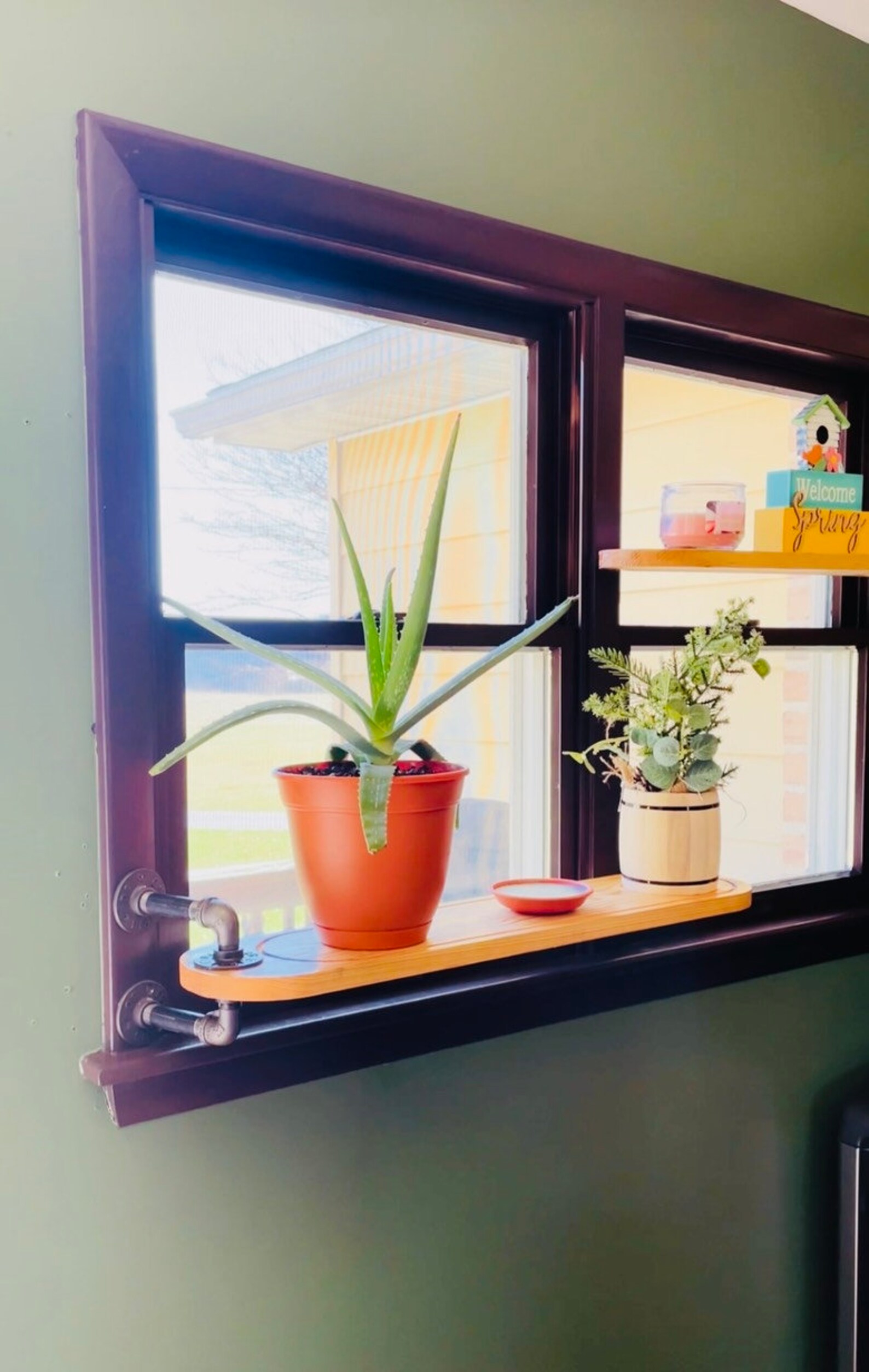 Swivel Shelf With Drip Groove for Window or Wall Industrial - Etsy