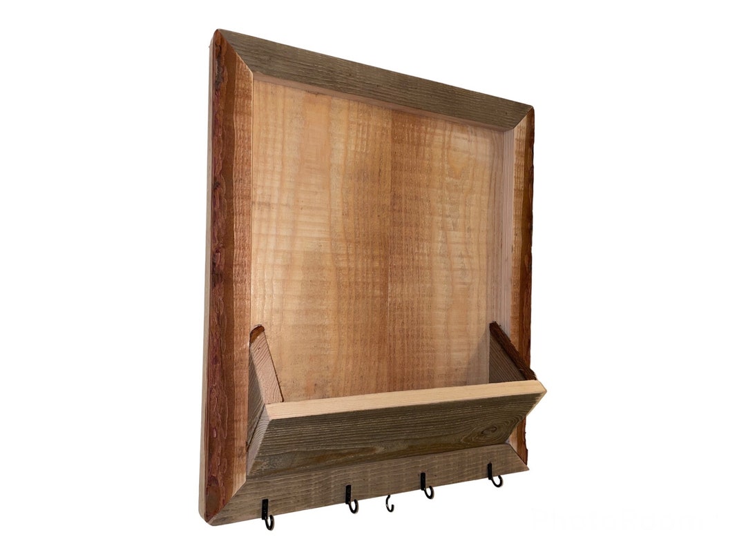 Rustic Entryway Key Holder and Mail Organizer, Farmhouse Mail Slot - Etsy