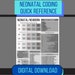 Medical Coding Neonatal/newborn ICD-10 CPT Quick Reference Cheat Sheet ...