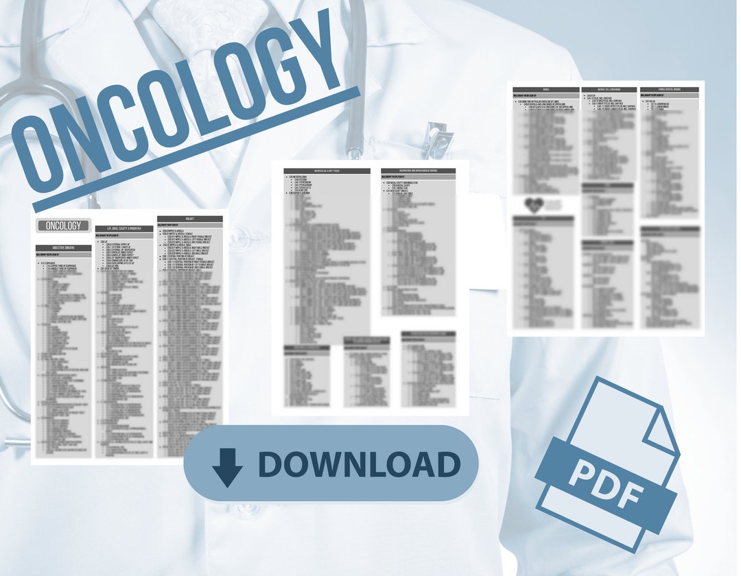 Medical Coding Oncology ICD-10 Quick Reference - Etsy