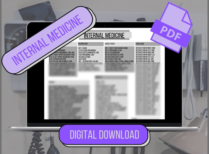 Common Code Internal Medicine Medical Coding ICD-10 CPT Quick Reference ...