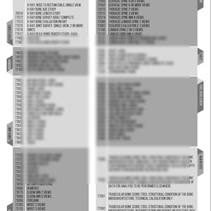 Medical Coding X-ray CPT Quick Reference Cheat Sheet Codes List - Etsy