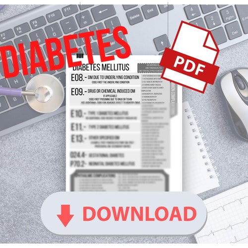 Diabetes Mellitus Quick Coding Cheat Sheet - Etsy